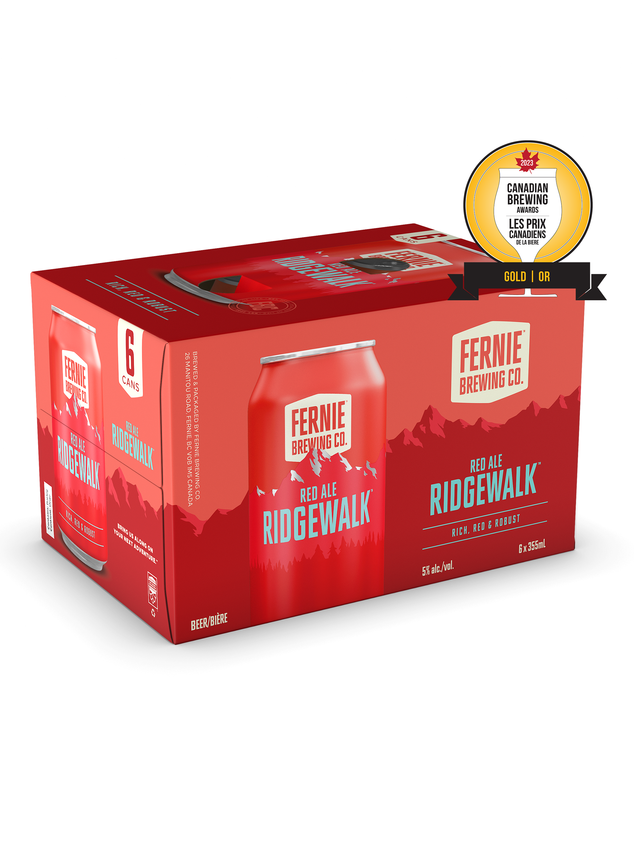 Ridgewalk™ Red Ale 6-Pack – Fernie Brewing Co.